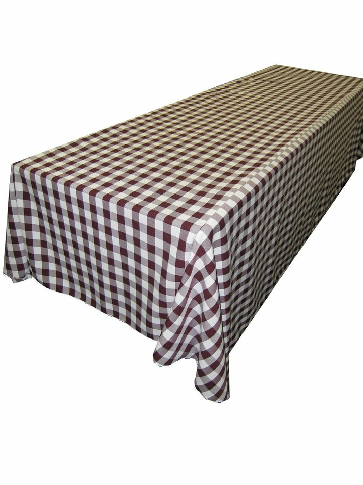 Tablecloth Rectangular Chekered 90x108 Inch By Broward Linens (Variety ...