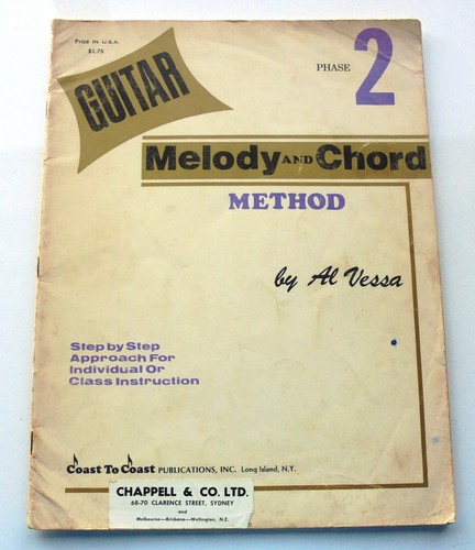 GUITAR Melody and Chord METHOD Phase 2 by Al Vessa - Sheet Music Book 1972 | eBay Australia