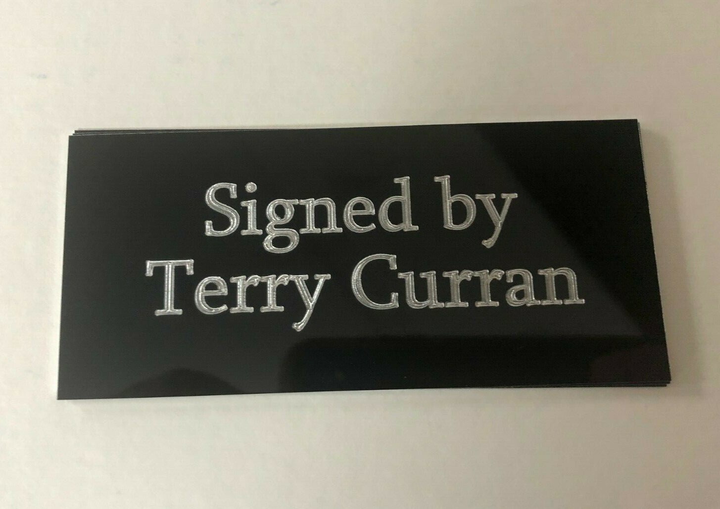 Terry Curran Sheffield Wednesday 90x40mm Engraved Plaque for Signed ...