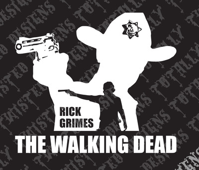 Rick Grimes The walking dead vinyl car truck decal sticker daryl dixon ...