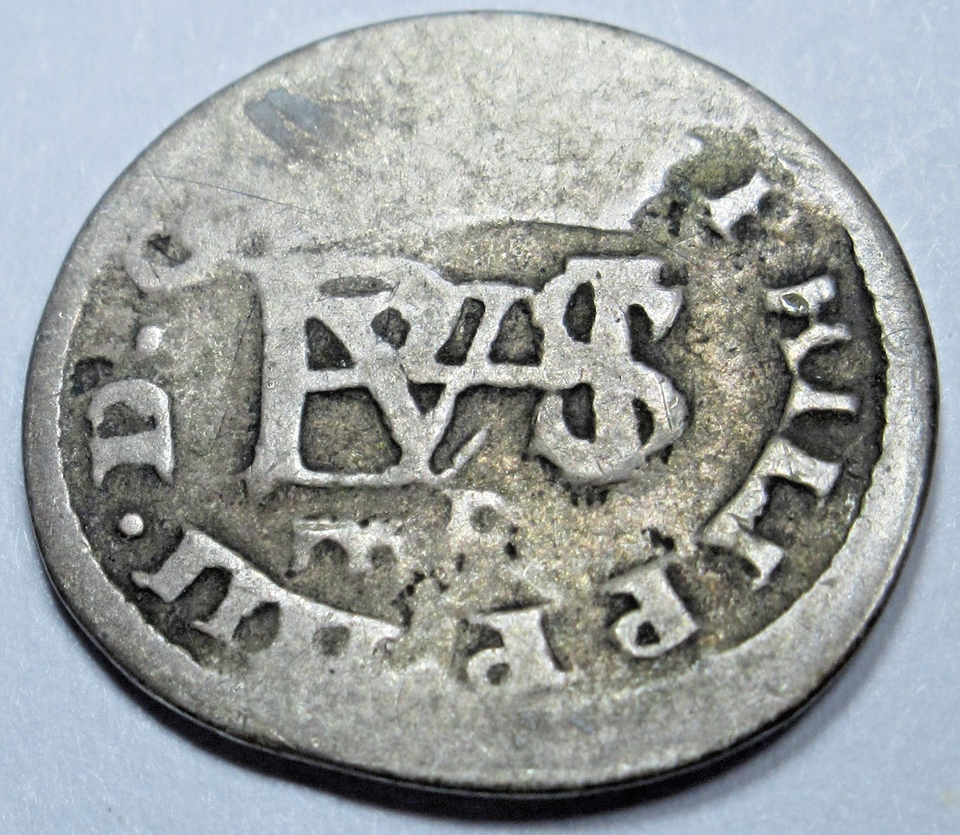 1652 Spanish Silver 1/2 Reales Genuine Antique 1600's Colonial Cross ...