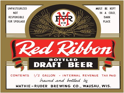 Red Ribbon Beer of Wausau, Wisconsin NEW Sign 24"x30" USA STEEL XL Size ...