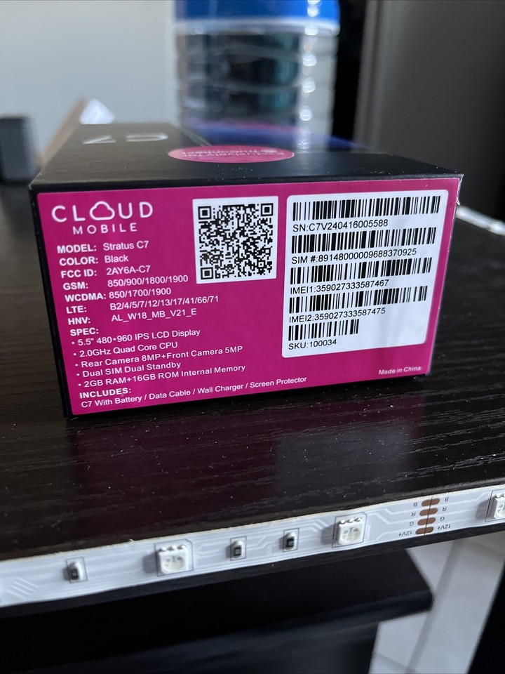 NEW Cloud Mobile Stratus C7 16GB - Black (TruConnect) (Dual SIM) 5.5 ...
