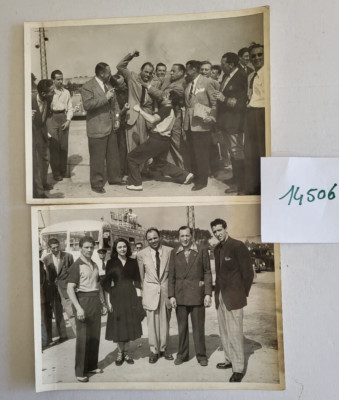 N°14506 / GP de Paris 1949 / 2 photos argentique pilote et ...