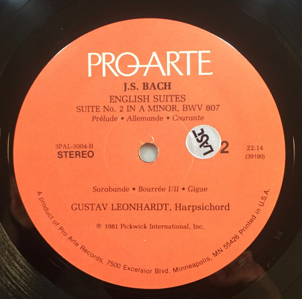Johann Sebastian Bach, Gustav Leonhardt - English Suites (BWV 806-811 ...