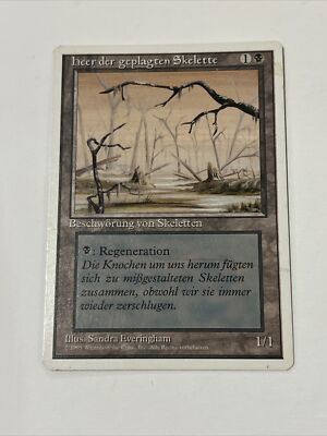 German Misprint Drudge Skeletons / Swamp With Regenerate - MtG - 4th Ed ...