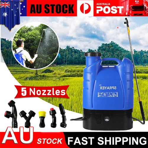 16L Electric Rechargeable Battery Weed Sprayer Backpack Farm Garden ...