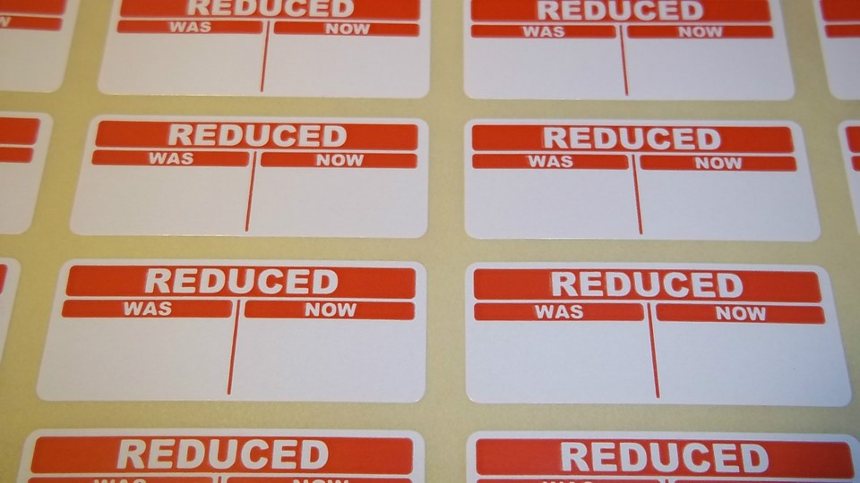 Bright Red SALE / REDUCED / CLEARANCE Price Point Stickers, Sticky ...