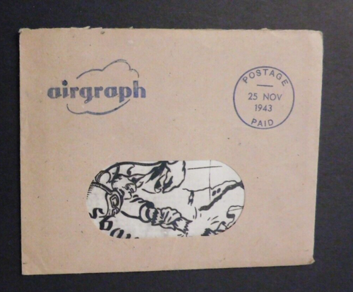 1943 Airgraph Airmail Cover Aberdeen Scotland Greetings From the Middle East | eBay