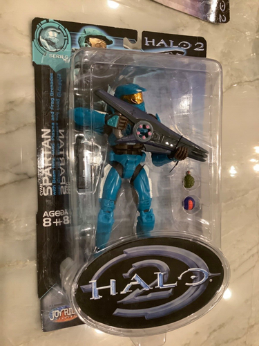 HALO 2 Series 7 Cyan Spartan With Battle Rifle Joyride Studios NEW ...
