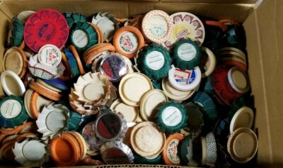Vintage box full Advertising Milk Bottle Dairy Caps 12 x 16 x 5 | eBay