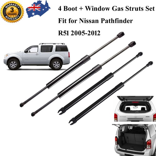4 Rear Trunk Tailgate +Window Glass Support Gas Struts For Nissan ...