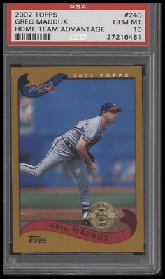2002 Topps #240 Greg Maddux Home Team Advantage PSA 10 | eBay