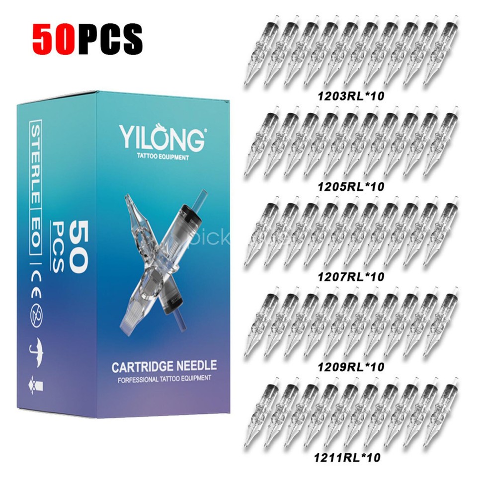 20-50Pcs Mixed Disposable Tattoo Cartridge Needles for Liner Shader RL ...