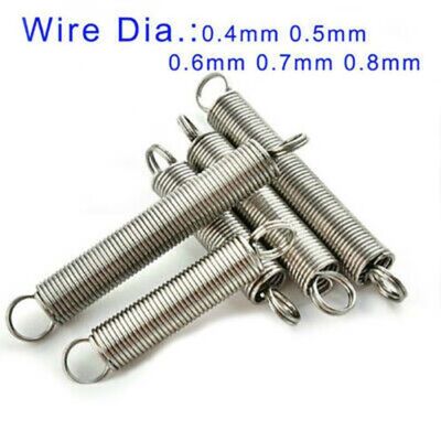 10pcs Small 304 Stainless Steel Double Loop Springs Extension Expanding ...