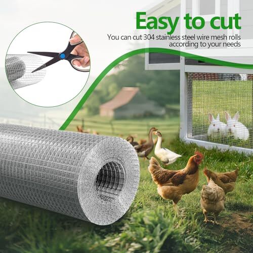 Stainless Steel mesh Hardware Cloth 1/4 inch Chicken Wire Fencing Wire ...
