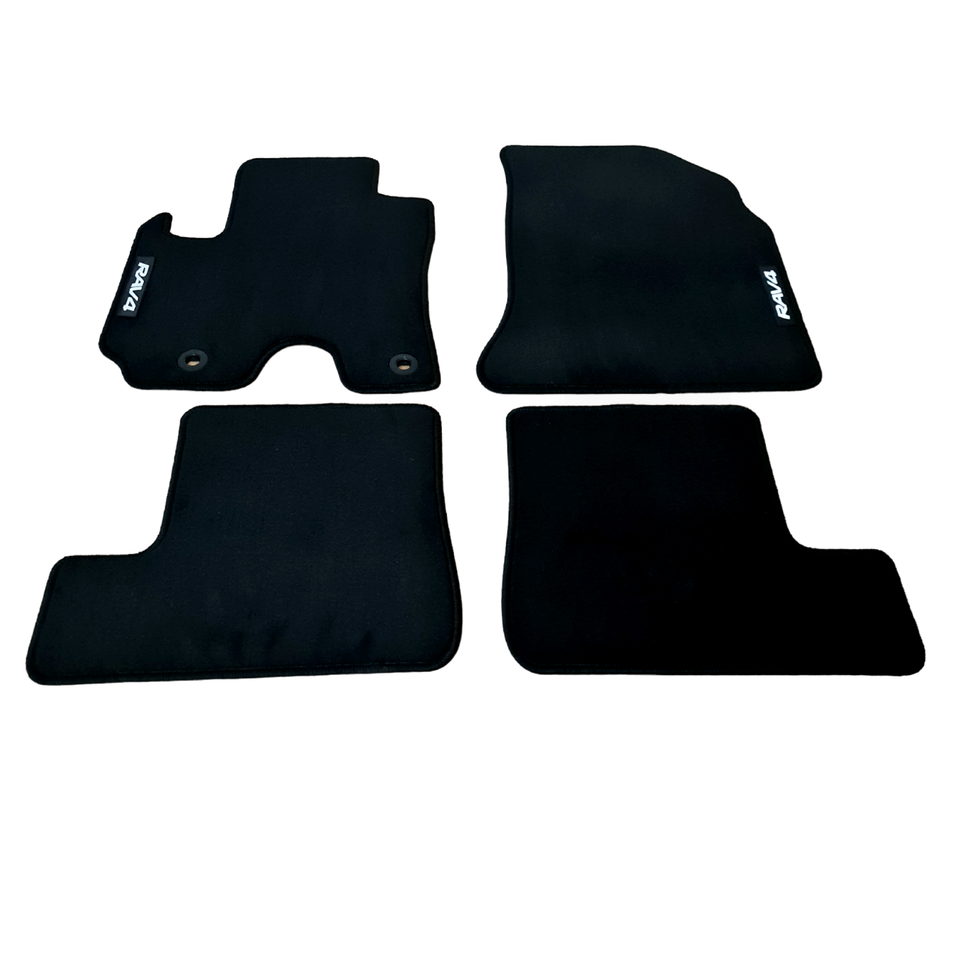 Car Floor Mats For Toyota RAV 4 Velour Waterproof Black Rugs Carpet ...