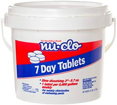 Nu-Clo 7 Day 25 Lbs. Slow Dissolving Chlorine weekly Tablets For ...