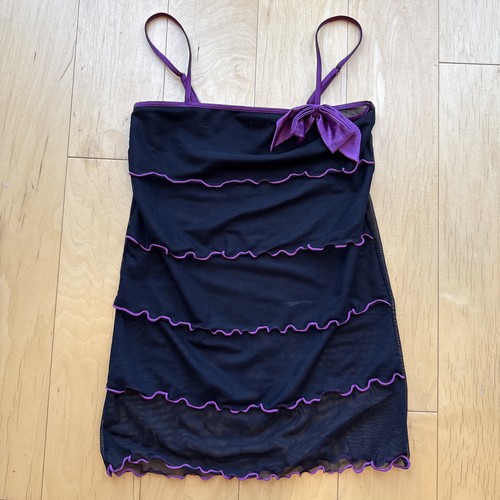 Vintage Morbid Threads Hot Topic Purple & Black Tube Top Size S | eBay