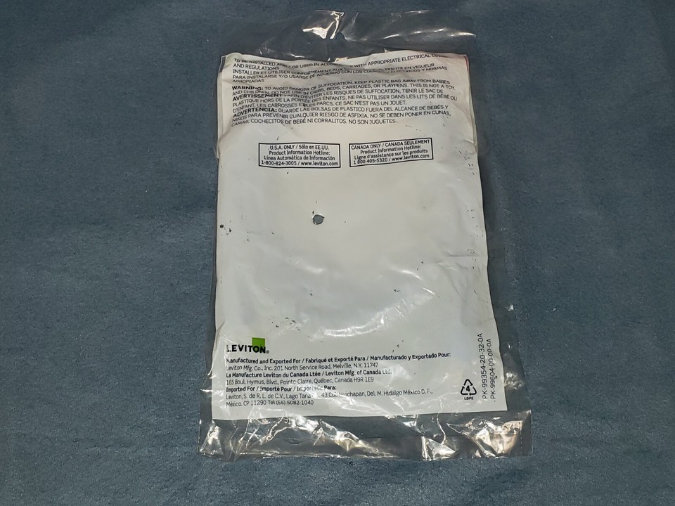 Leviton 7FT Extreme Cat6 Ethernet Patch Cord Cable, BLUE, 62460-7L New ...