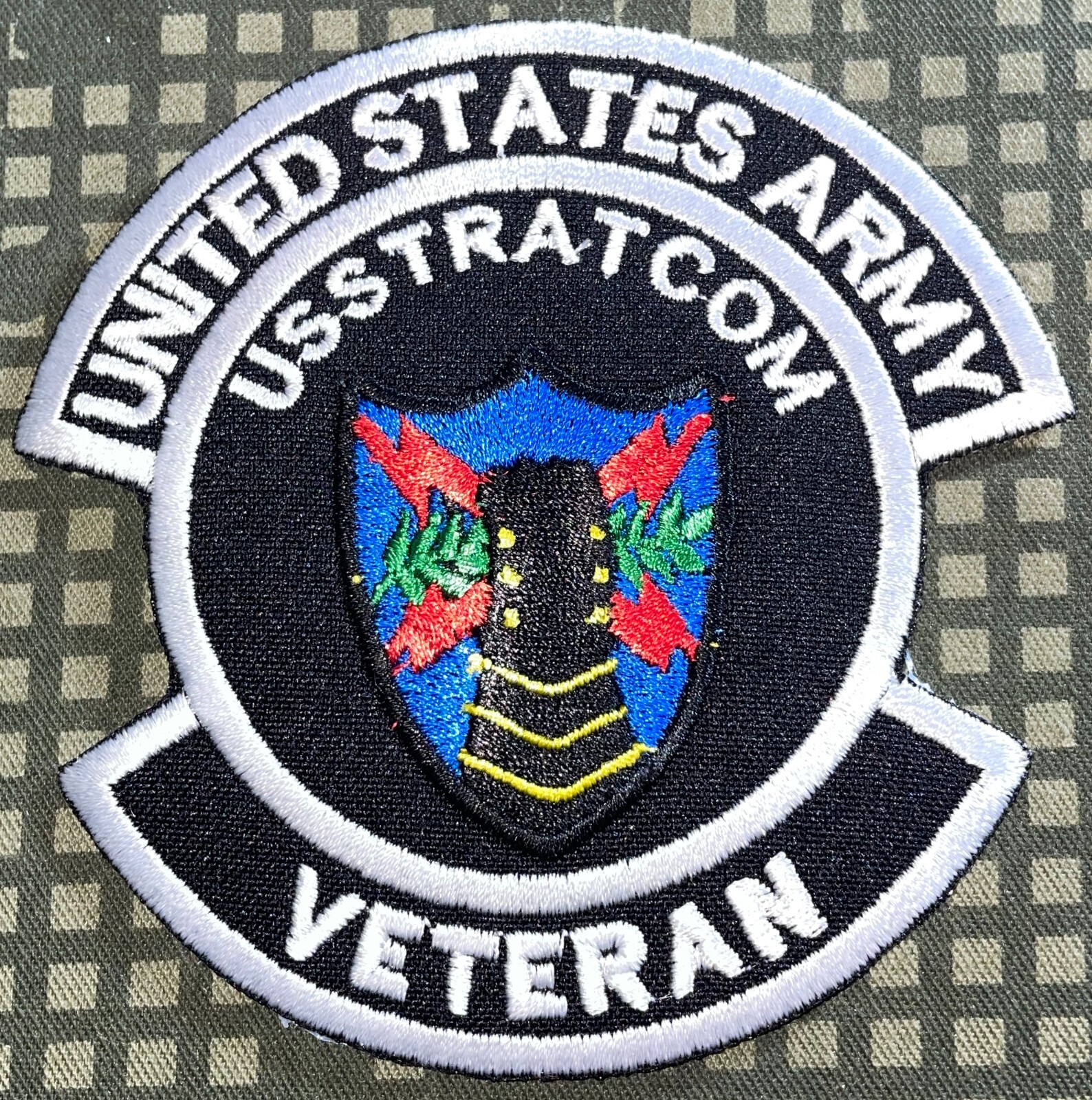 US Army USSTRATCOM US Strategic Command Veteran Patch Hook & Iron-On ...