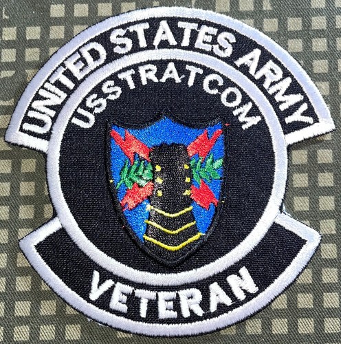 US Army USSTRATCOM US Strategic Command Veteran Patch Hook & Iron-On ...
