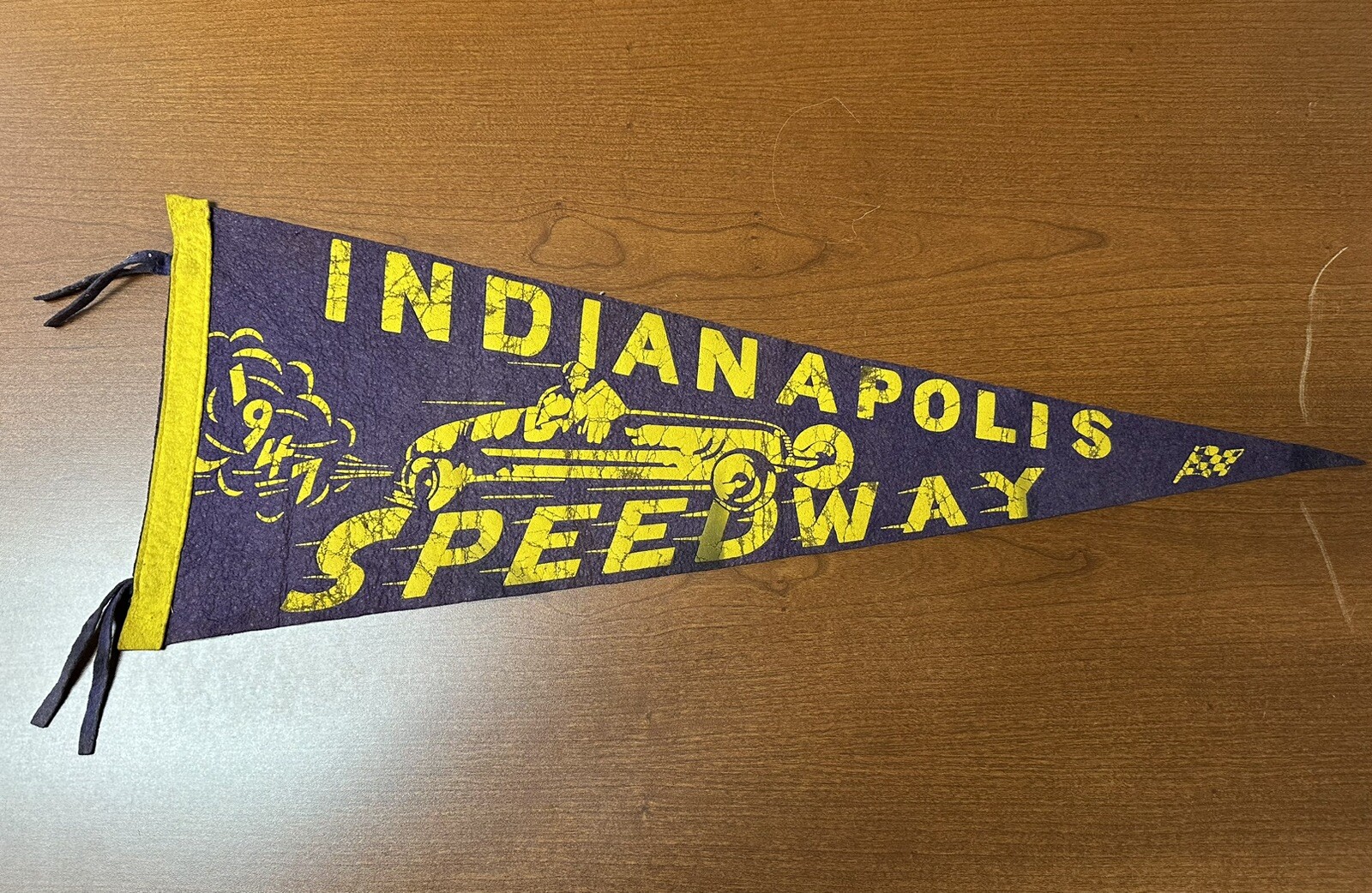 🏁 Rare Purple 1947 Indianapolis Indy 500 Motor Speedway Pennant Flag 🏁 | eBay
