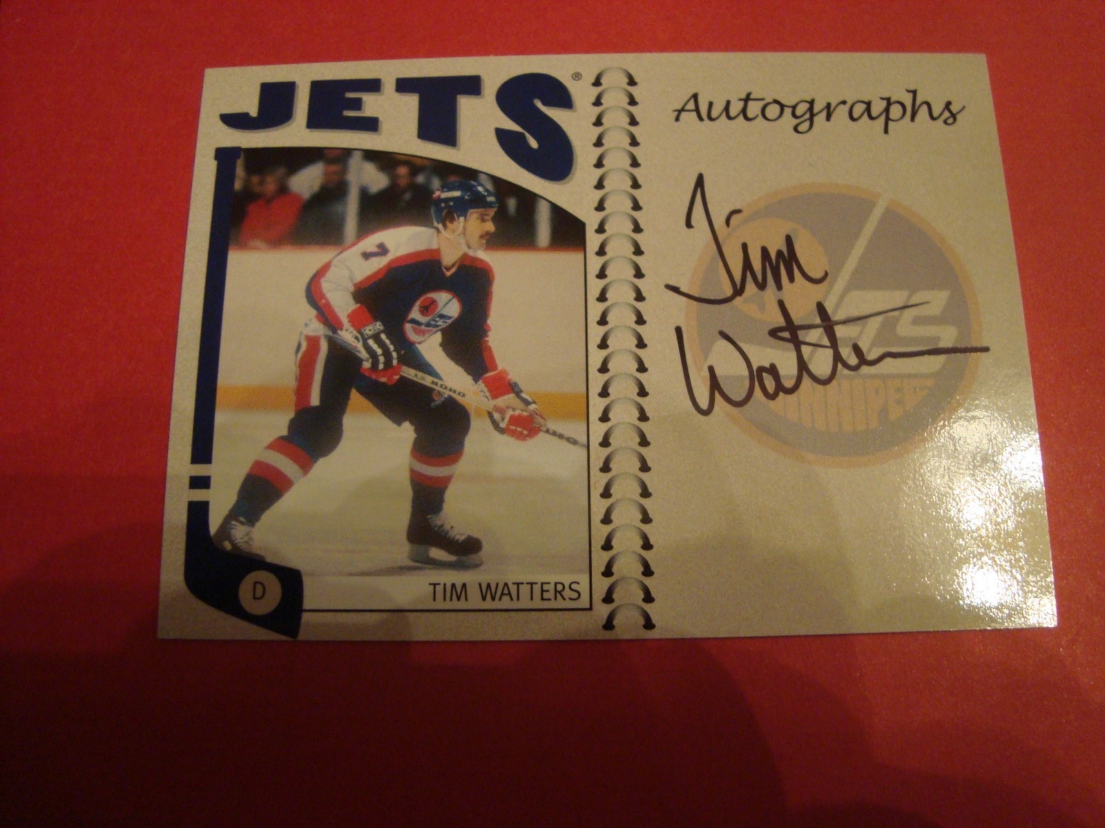 2004-05 In The Game NHL Franchise Series Autograph TIM WATTERS WINNIPEG ...