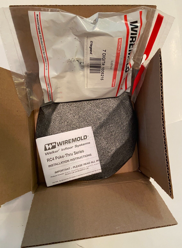 WIREMOLD RC4CTCBK RC4 Series Poke-Thru Finish Flange - Black - 8-1/4" D ...