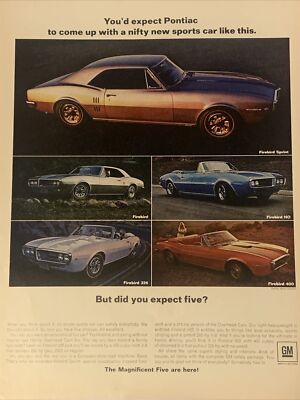 1967 Vintage Pontiac Print Ad. Nifty New Sports Car Like These | eBay.de