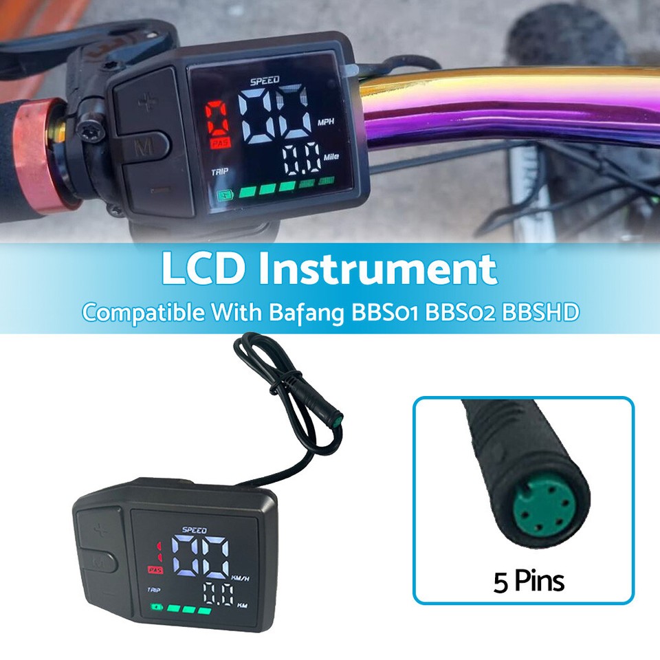High Quality LCD Instrument Suitable For Bafang BBS01 Center Motor ...