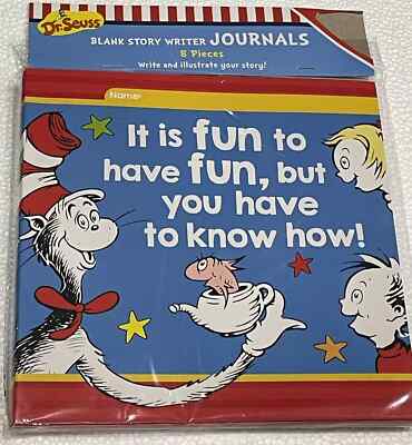 NEW Pack of 8 DR. SEUSS Blank Story Writer Journals-Classroom or Home ...