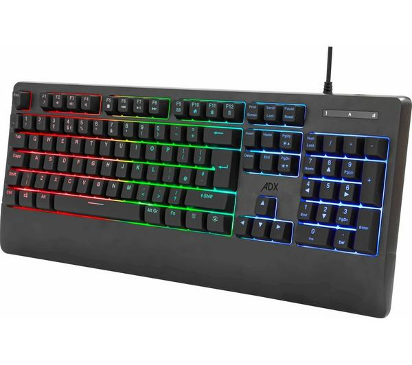 ADX Firebundle Gaming Keyboard and Mouse Set Combo RGB Backlit UK ...