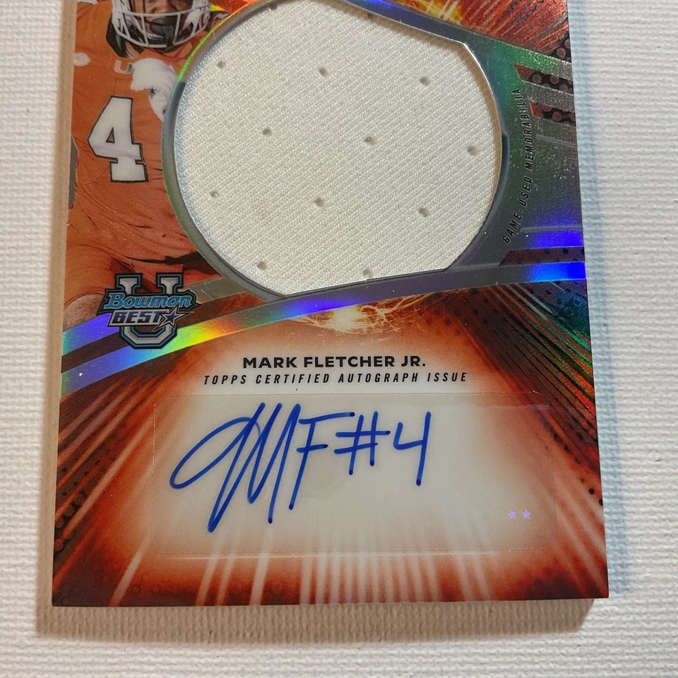 2025 Bowman's Best U Mark Fletcher Jr. GU Jersey Refractor Auto Relic ...