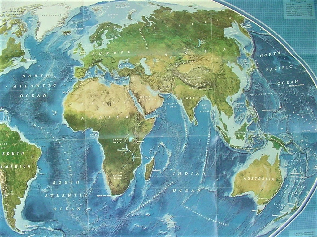 Topographic World Maps