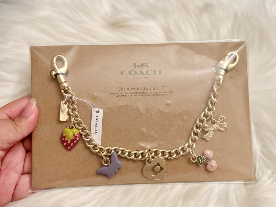 Coach Gold Motif Extension Swagger Chain With Charms Limited Original ...