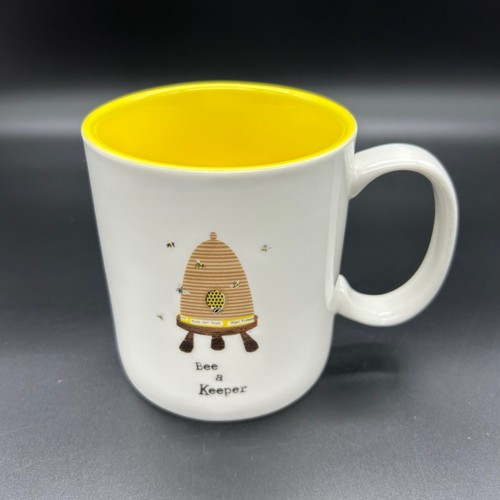 Bee a Keeper Skep Hive Coffee Mug Ceramic White & Yellow 14 oz | eBay
