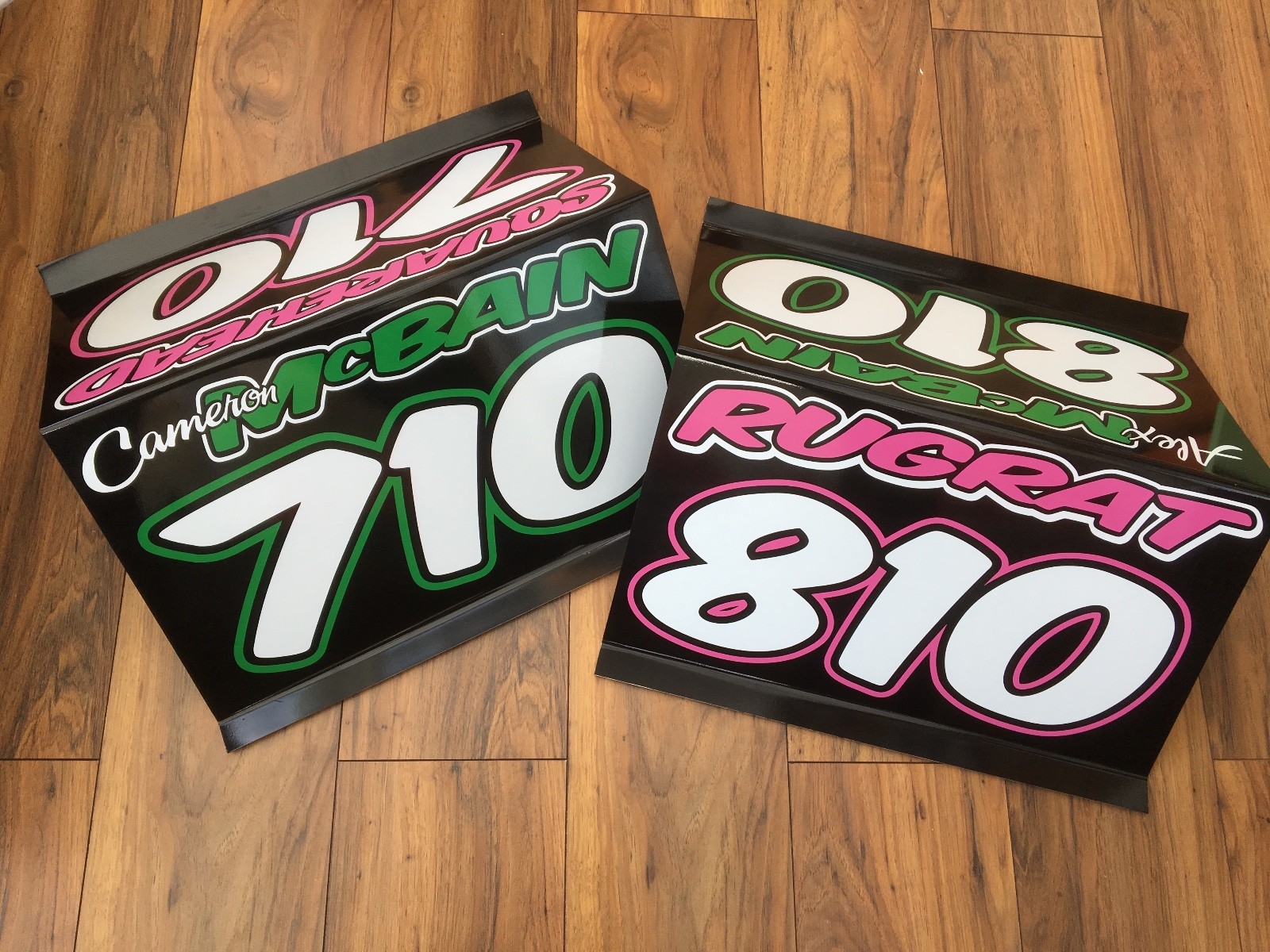 2x Banger Racing Roof Fin / Number Boards. Made to Order | eBay
