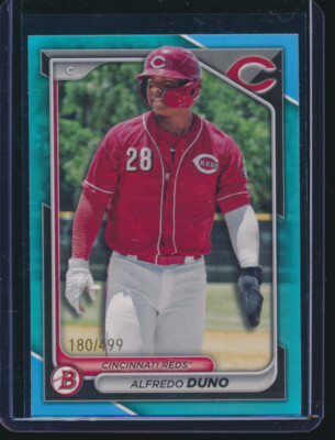ALFREDO DUNO 2024 Bowman Prospect Paper SKY BLUE Parallel #/499 REDS ...
