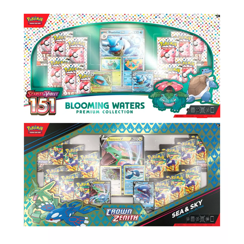 Pokemon 151 Blooming Waters Crown Zenith Sea & Sky Premium Collection ...