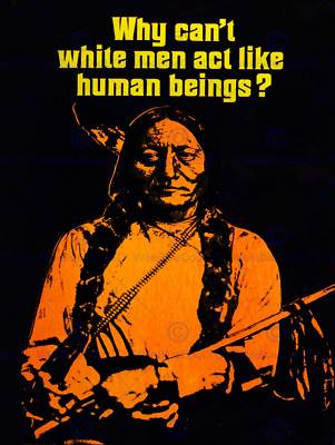 PROPAGANDA CIVIL RIGHTS WOUNDED KNEE NATIVE AMERICAN FINE ART PRINT ...