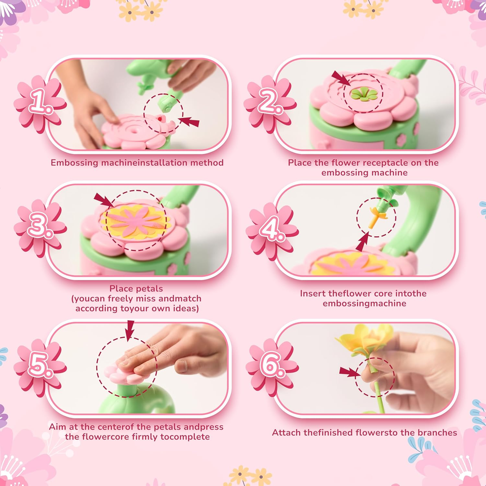 Craft Toys Flower Bouquets, Flowers Craft Maker Kits for Kids, DIY ...