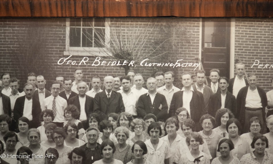 Antique George Beidler Clothing Factory Panoramic Photograph Perkasie ...