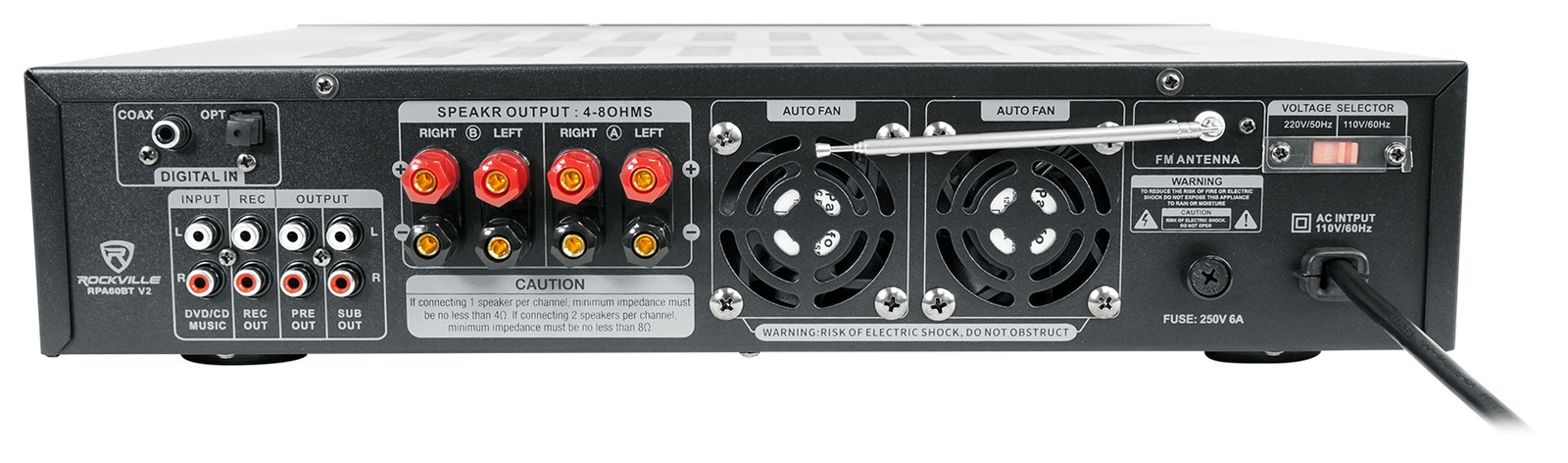 Rockville 1000w Home Theater System w/Bluetooth Receiver+(4) 4" Swivel ...