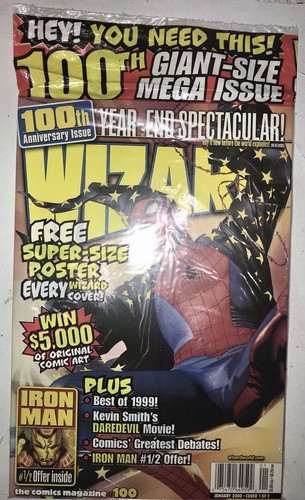 2000 Wizard 100 Comic Magazine Cover #1 Spider-Man 100th Anniversary ...
