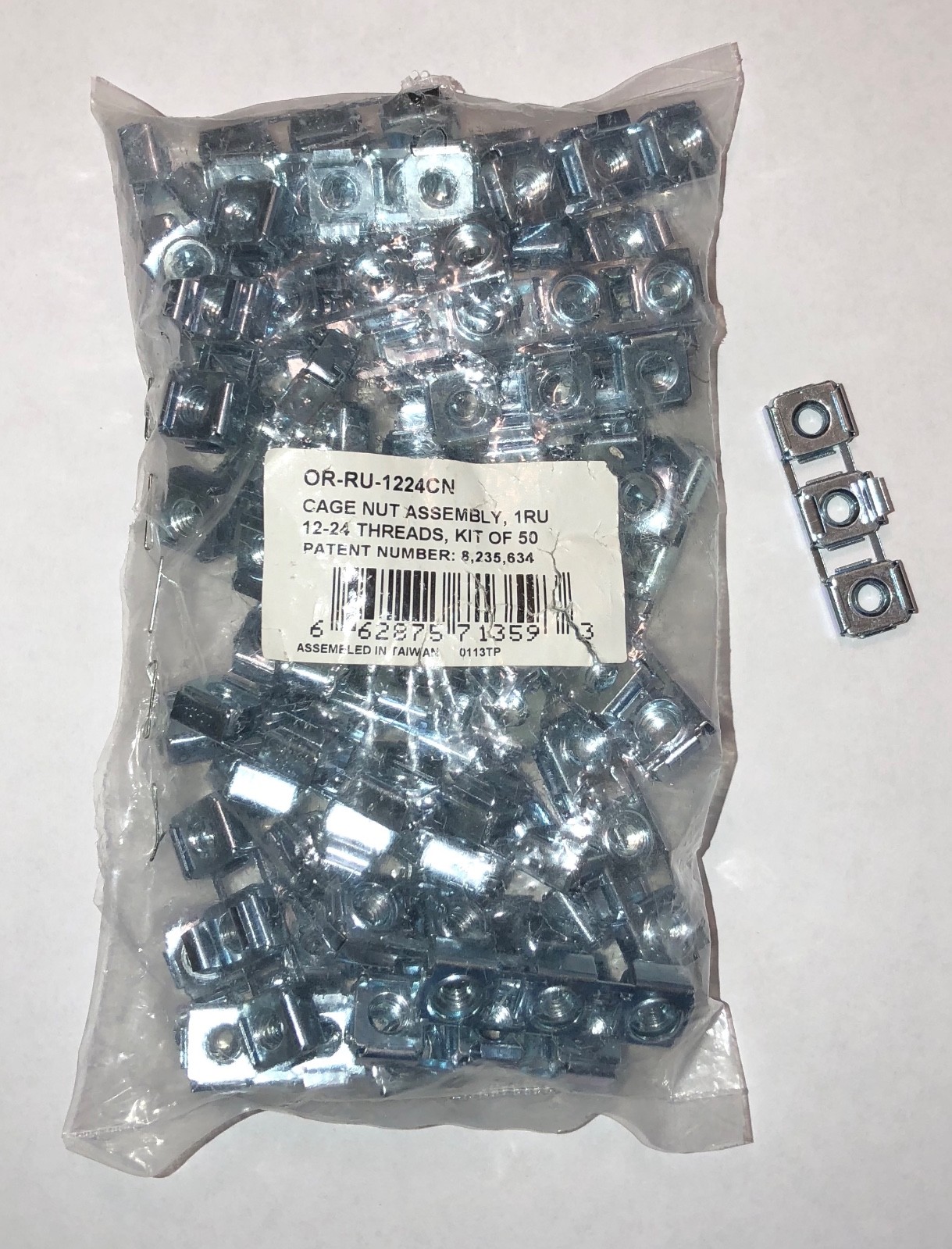 Legrand Ortronics OR-RU-1224CN, 1RU Cage Nut Assembly 12-24 Thread | eBay