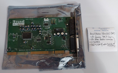 Creative Sound Blaster Vibra16C PNP Model CT4180 Chip# CT2505-TDQ2 ...