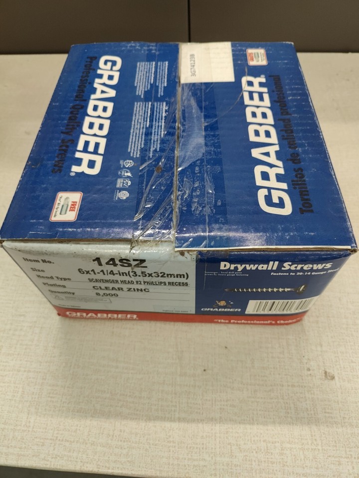 New Grabber 14SZ 6 x 1-1/4 in Scavenger Head Drywall Screw w/ #2 Bit ...