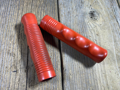VINTAGE ANTIQUE BIKE BICYCLE RED GRIPS FOR 7/8 HANDLEBARS TORIO-110 | eBay