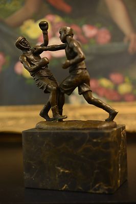 Signed Milo Bronze Men Boxing Sculpture Figurine Bronze Statue! | eBay UK